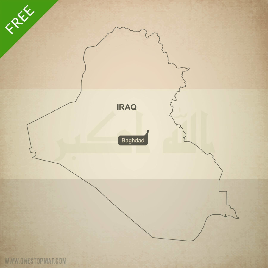 Vector Maps of Iraq | One Stop Map