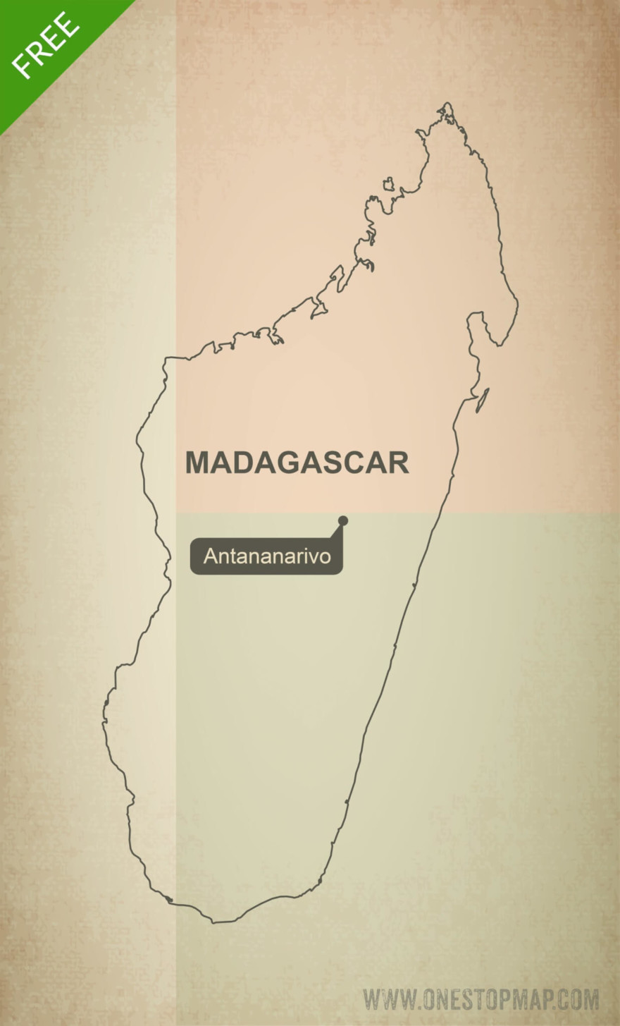 Vector Map of Madagascar Political | One Stop Map