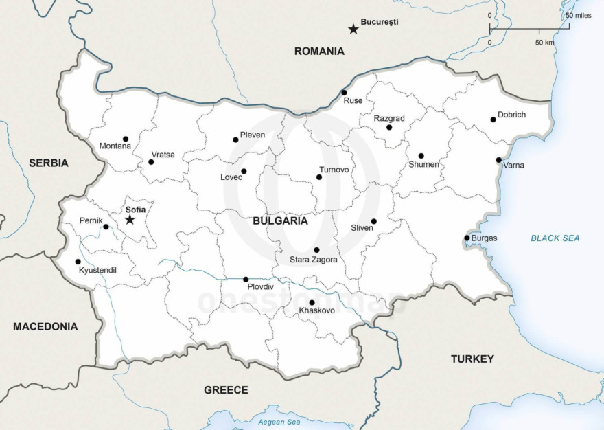 bulgaria on full map