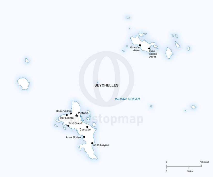 Vector Maps of Seychelles | One Stop Map