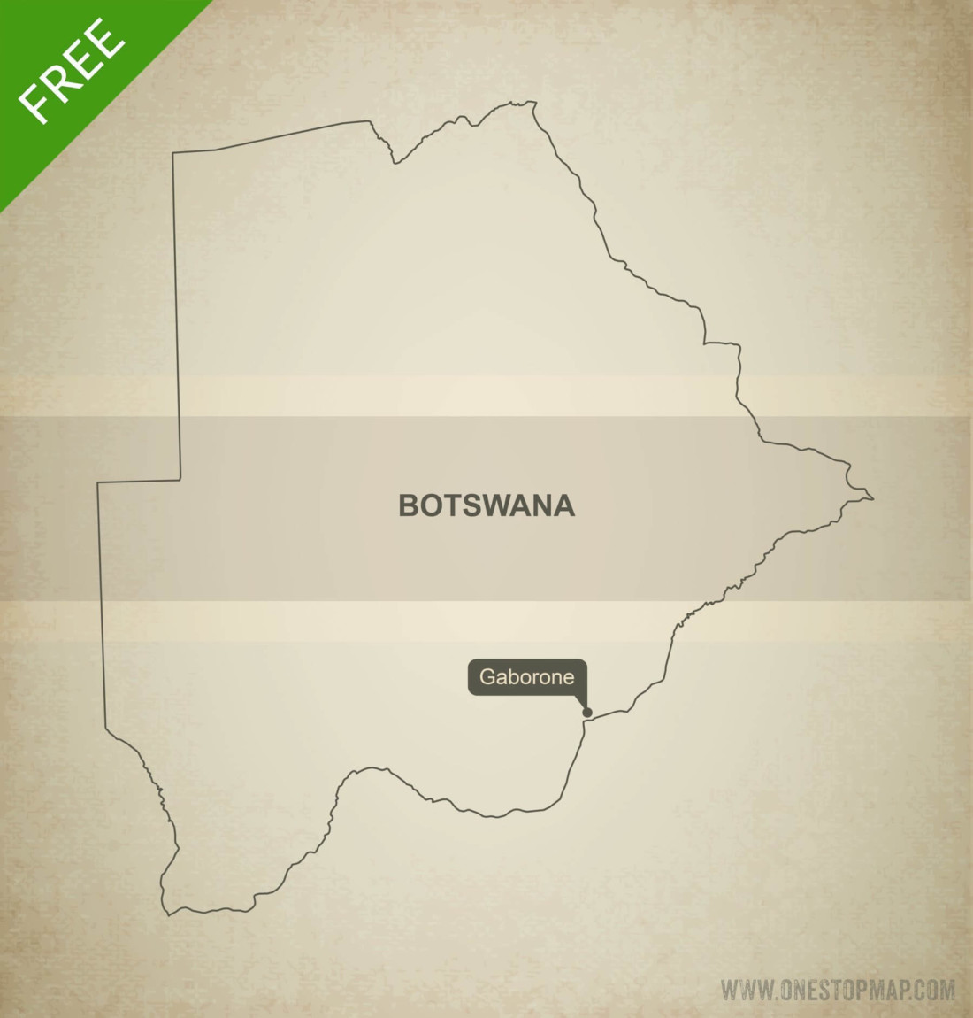 🇧🇼 Vector Map of Botswana Political | One Stop Map