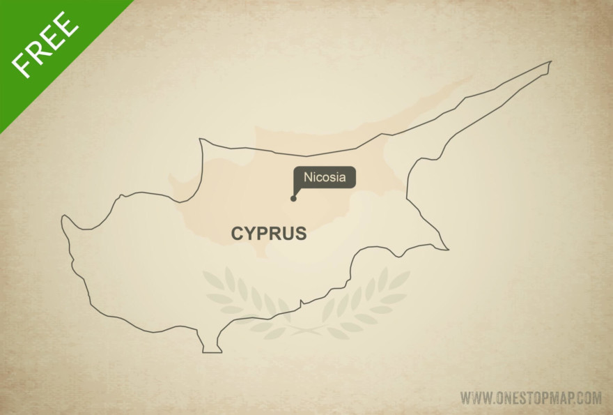 🇨🇾 Vector Map of Cyprus political | One Stop Map