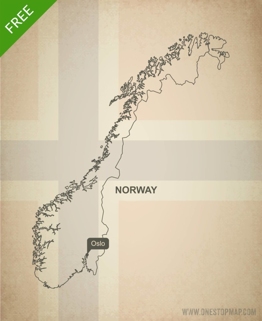 Vector Map of Norway Political | One Stop Map