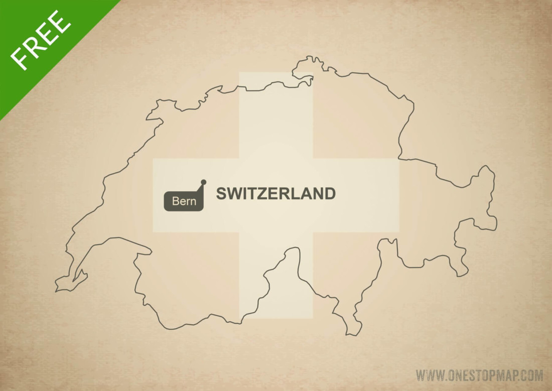 Vector Map of Switzerland Political | One Stop Map