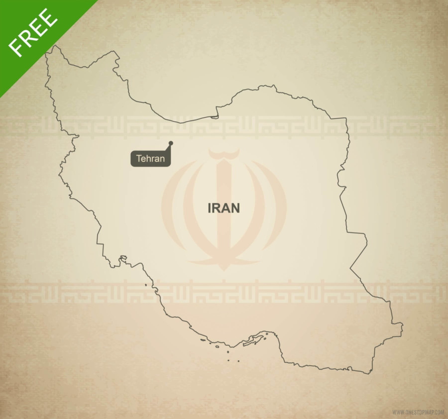 🇮🇷 Vector Map of Iran political | One Stop Map