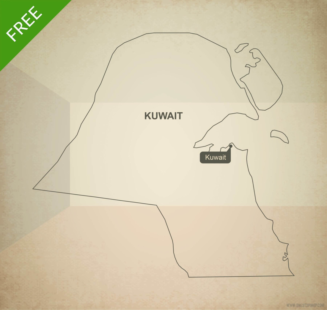 Vector Map of Kuwait Political | One Stop Map
