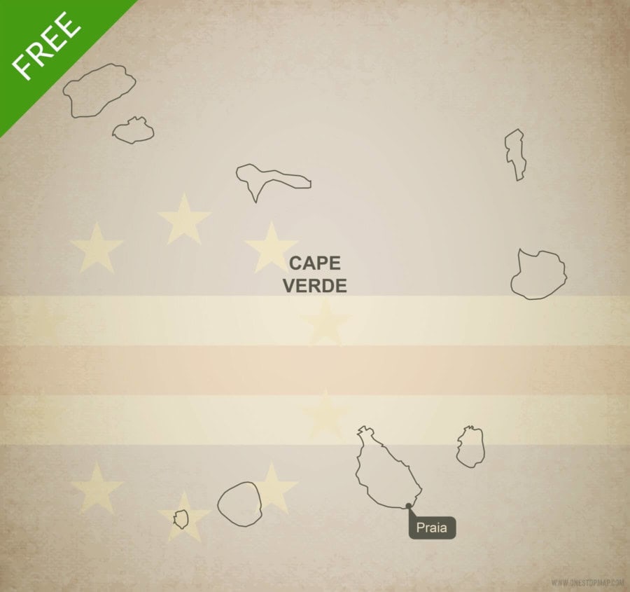 Vector Maps of Cape Verde | One Stop Map