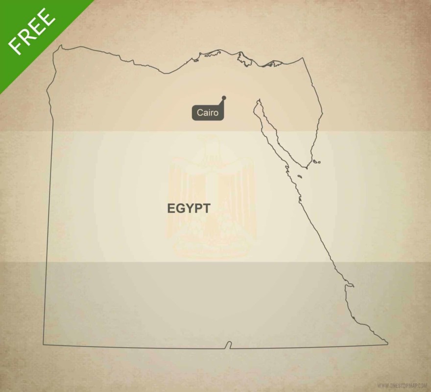 Vector Map of Egypt Political | One Stop Map