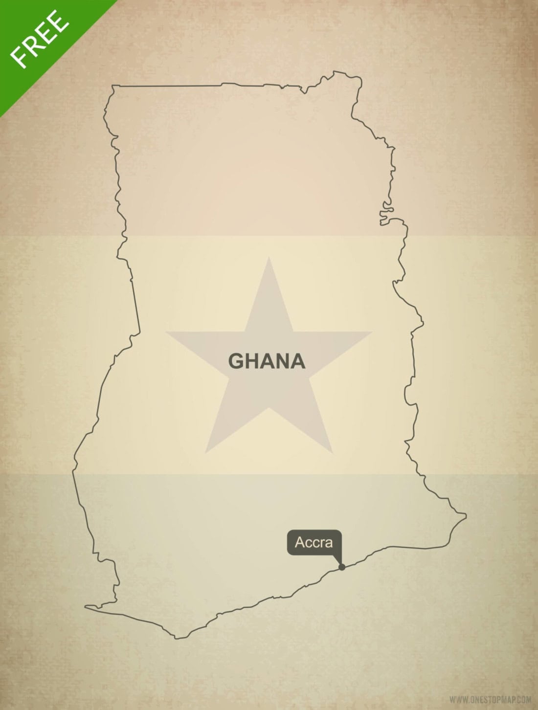Vector Maps of Ghana | One Stop Map