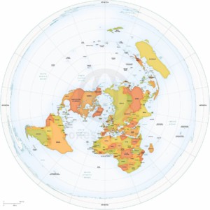 Vector Map World North Pole centered | One Stop Map