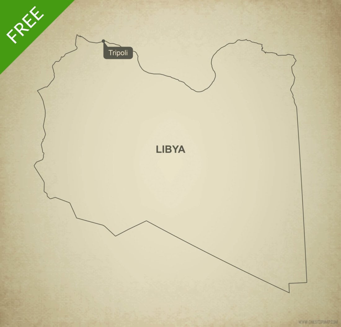 🇱🇾 Vector Map of Libya political | One Stop Map