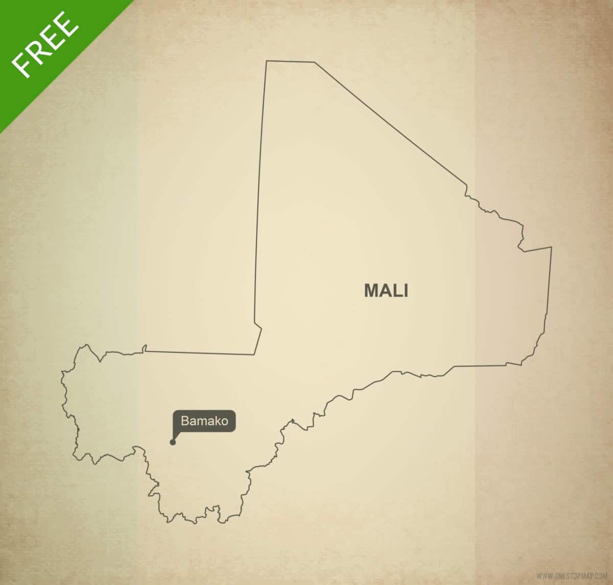 Mali on maps