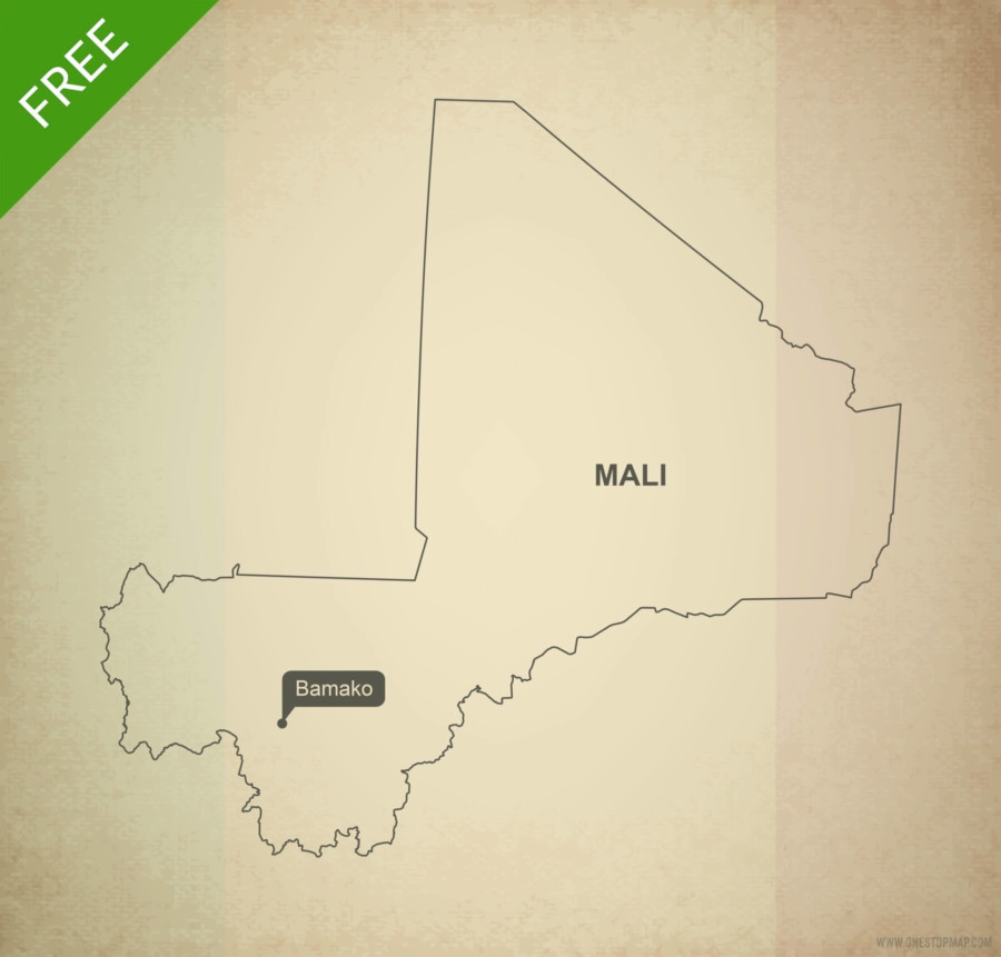 🇲🇱 Vector Map of Mali political | One Stop Map