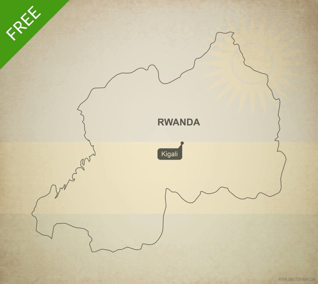 Vector Maps of Rwanda | One Stop Map