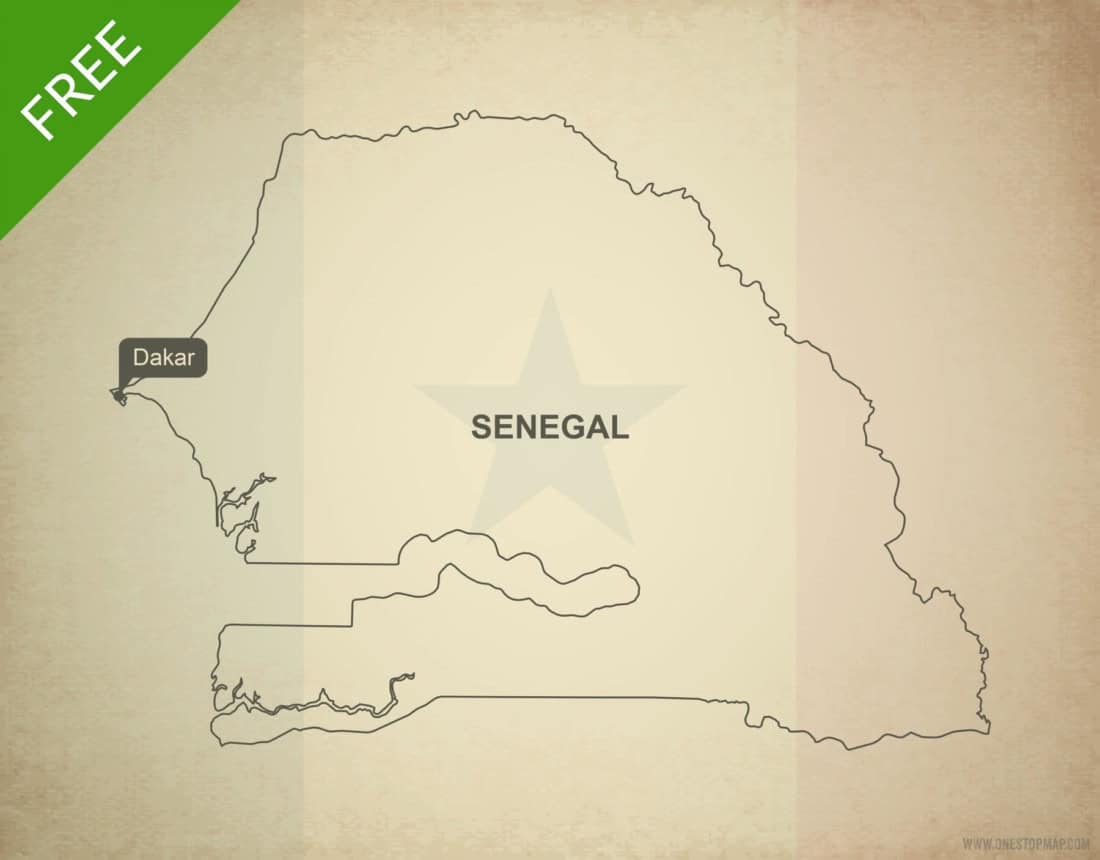 Vector Maps of Senegal | One Stop Map