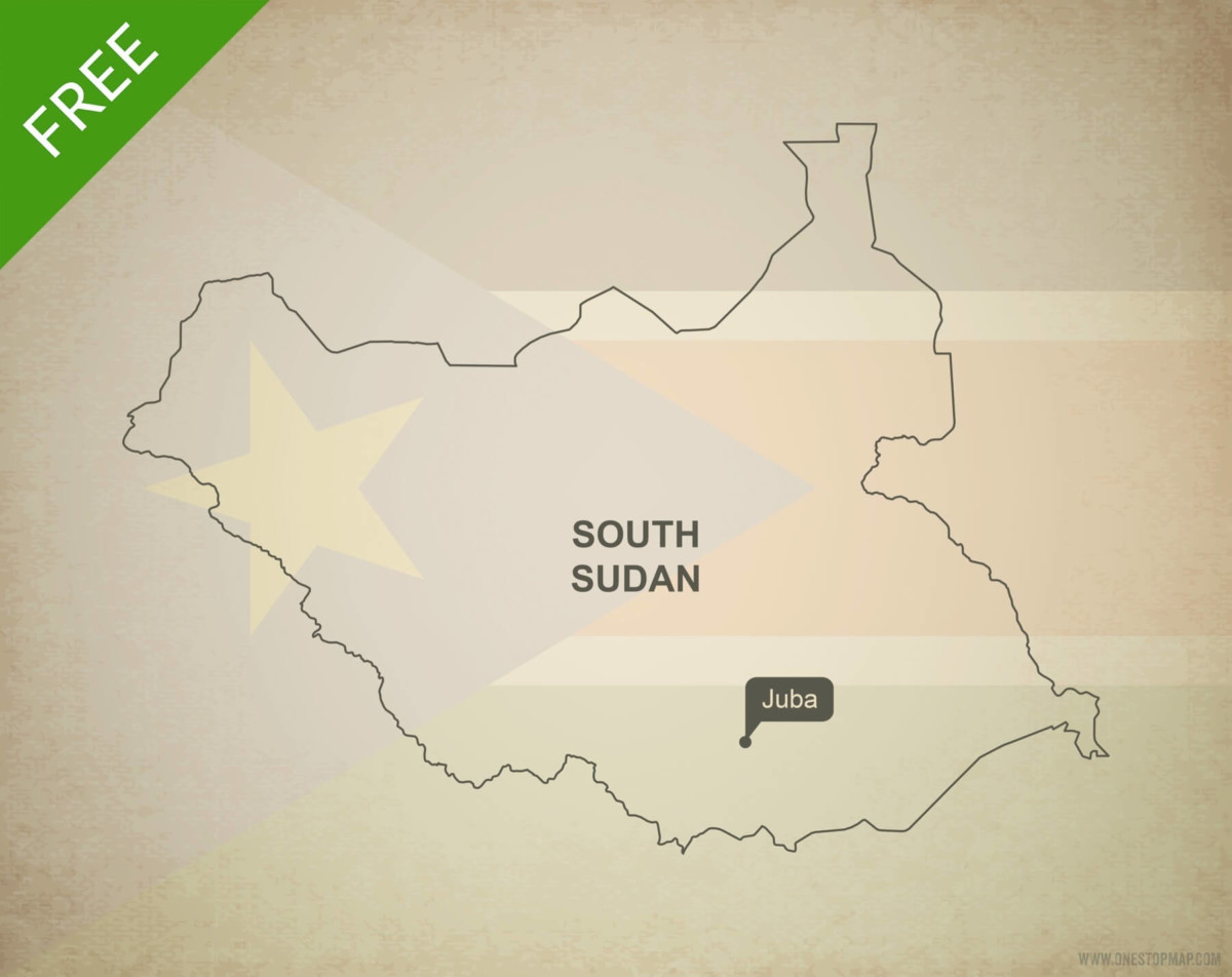 Vector Maps of South Sudan | One Stop Map