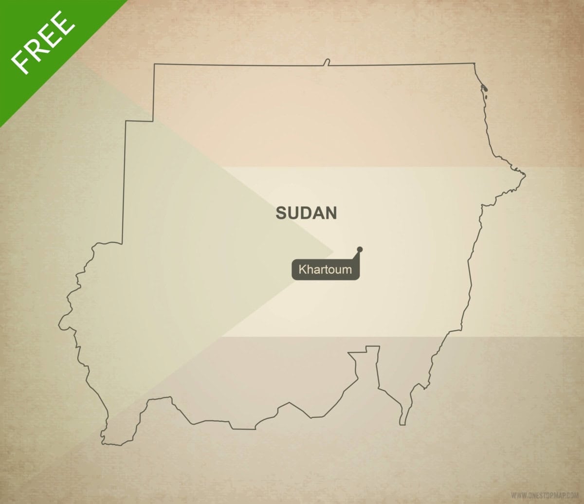 🇸🇩 Vector Map of Sudan political | One Stop Map