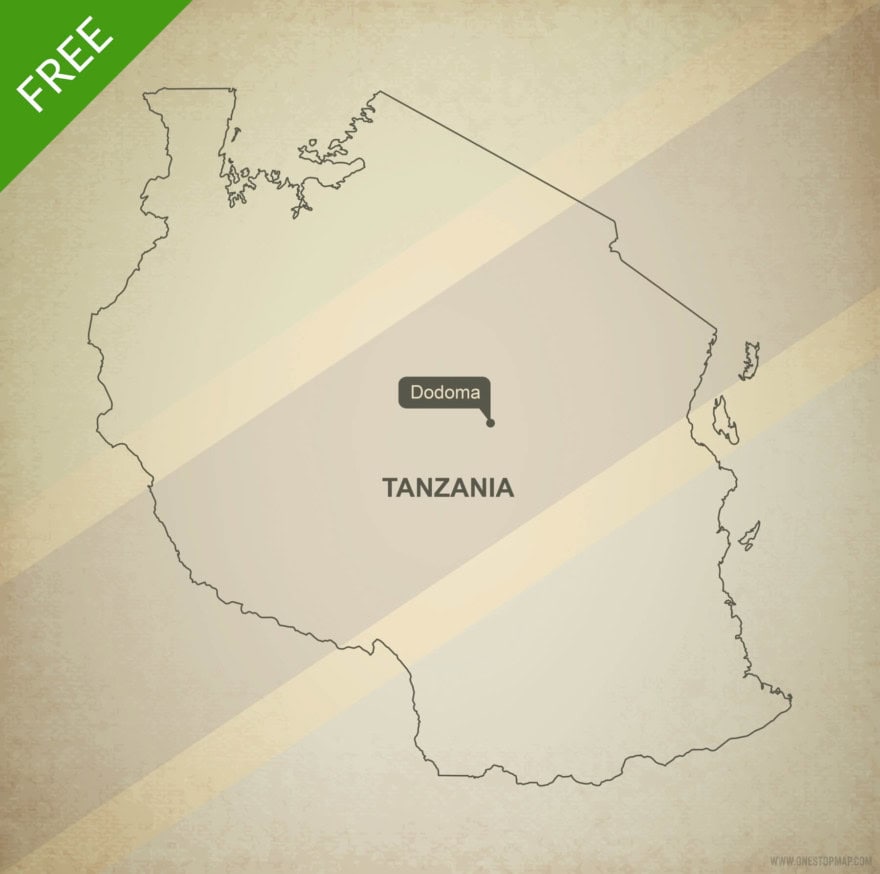 🇹🇿 Vector Map of Tanzania political | One Stop Map