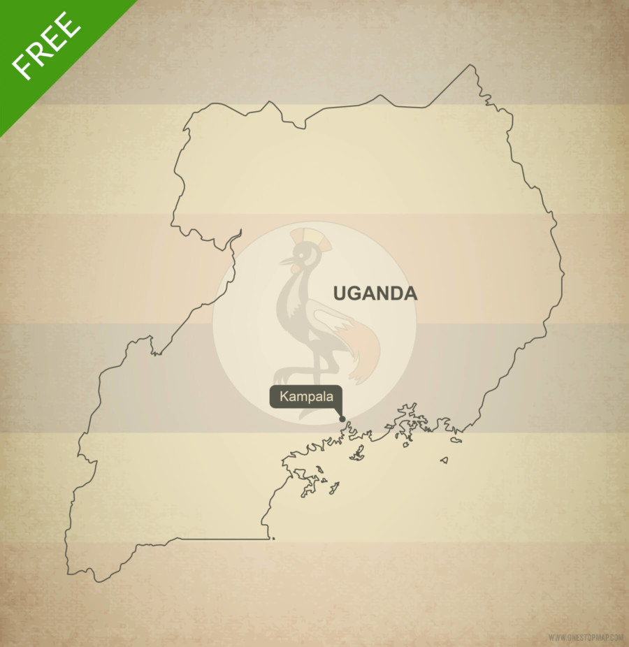 Vector Maps of Uganda | One Stop Map