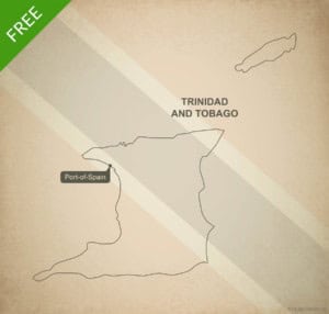 Free Vector Map Trinidad and Tobago outline | One Stop Map