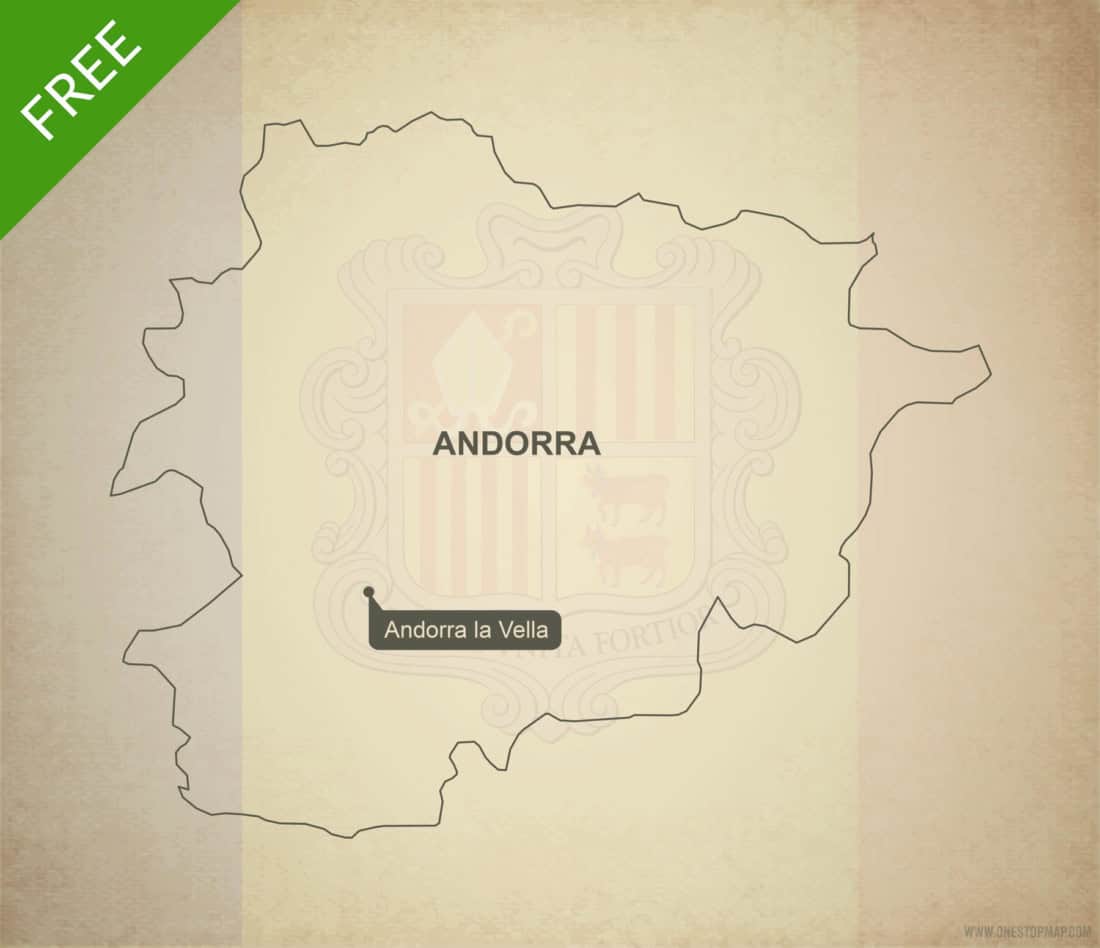Vector Maps of Andorra | One Stop Map