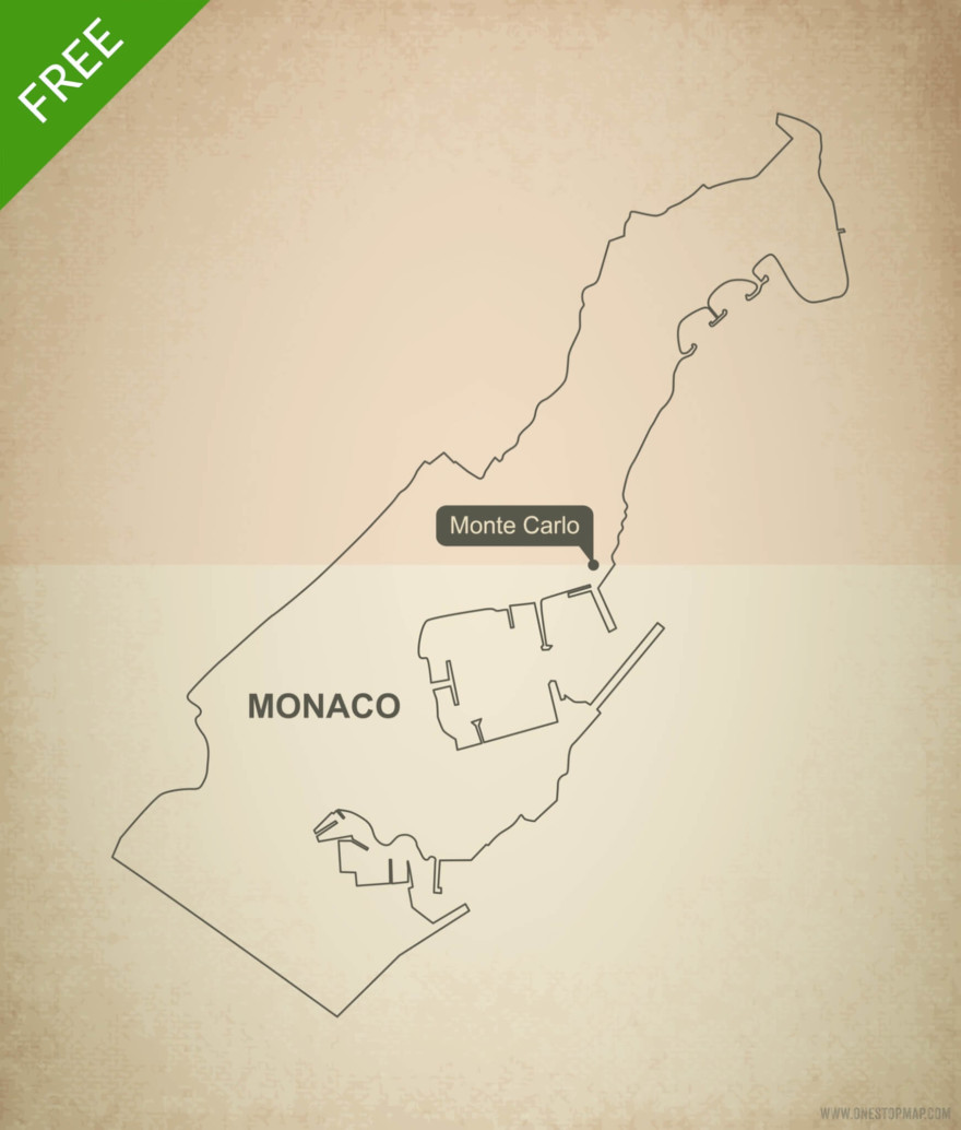 Vector Maps of Monaco | One Stop Map
