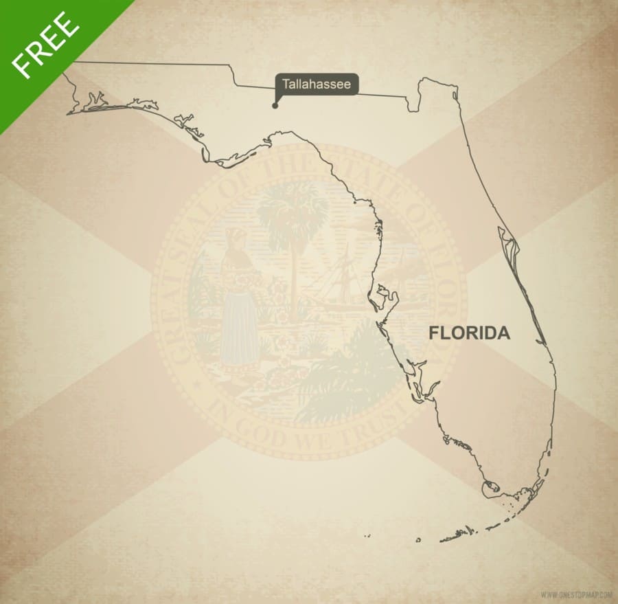Vector Maps of Florida | One Stop Map