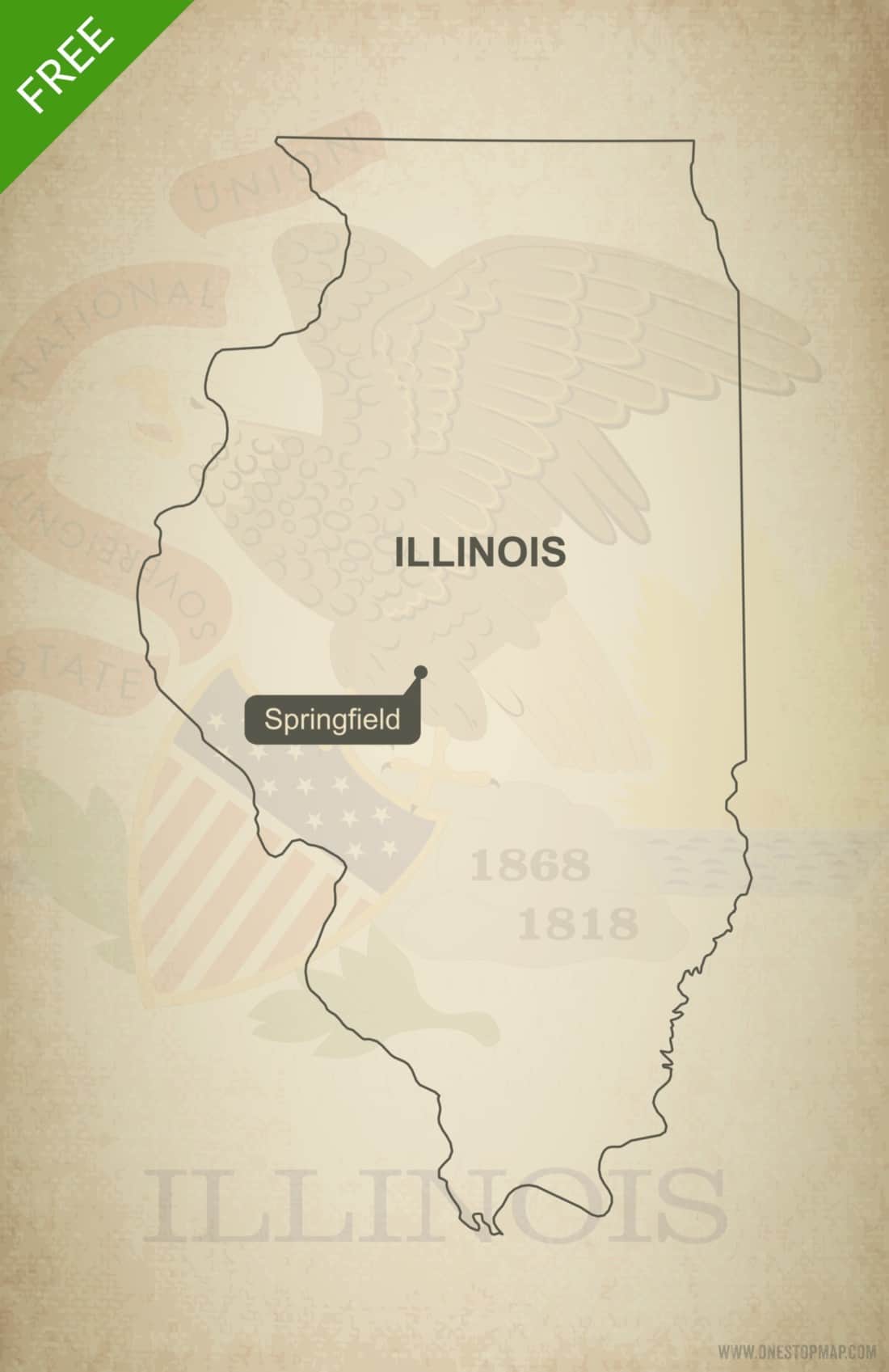 Vector Maps of Illinois | One Stop Map