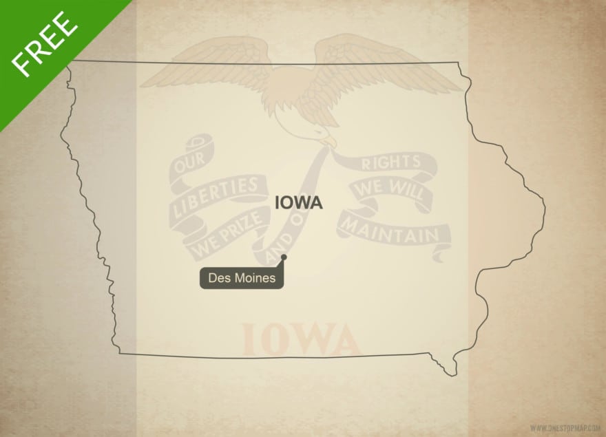 Vector Maps of Iowa | One Stop Map