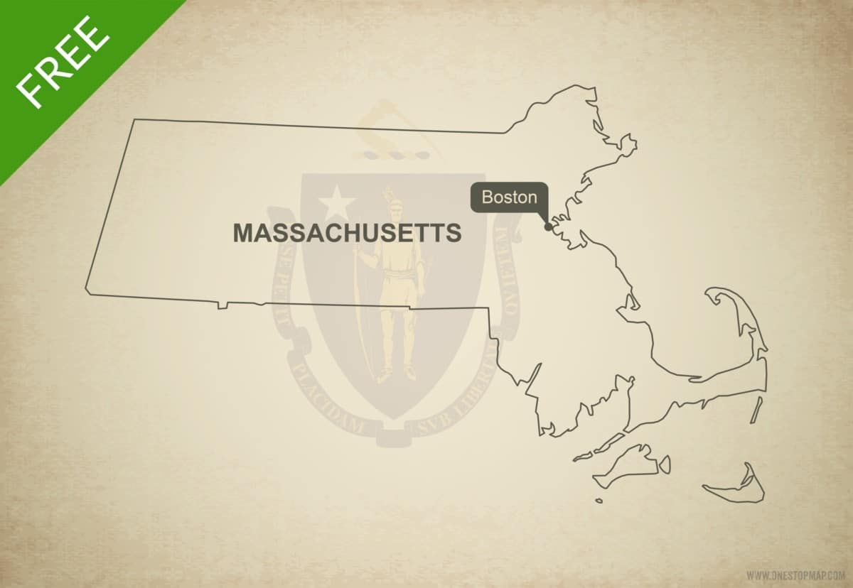 Vector Maps of Massachusetts | One Stop Map