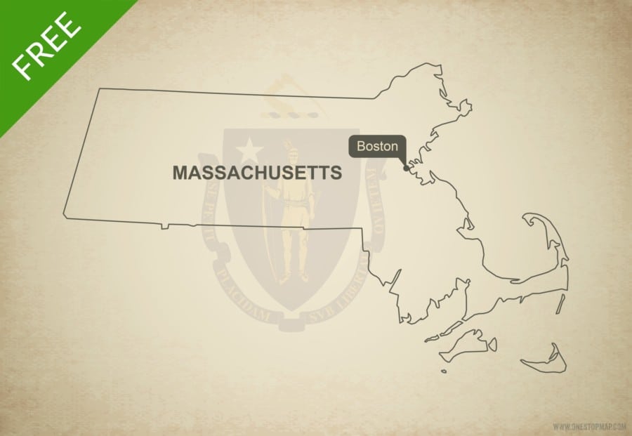 Vector Maps of Massachusetts | One Stop Map