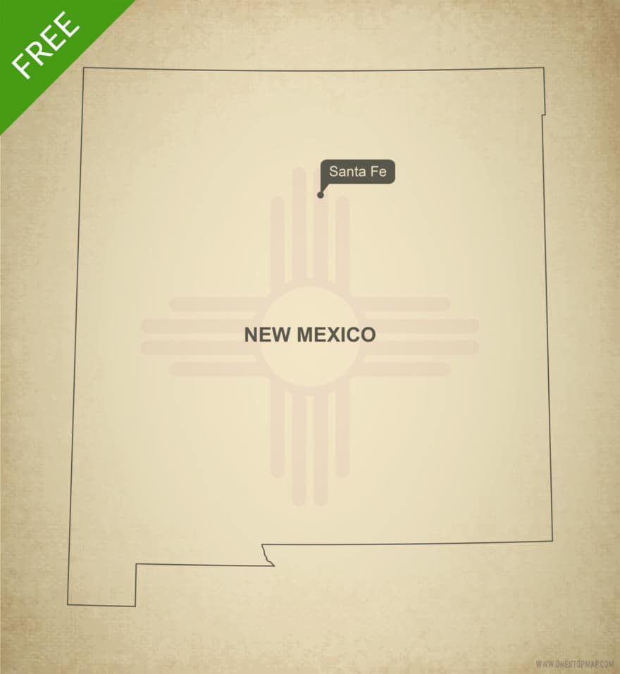Vector Map of New Mexico political | One Stop Map