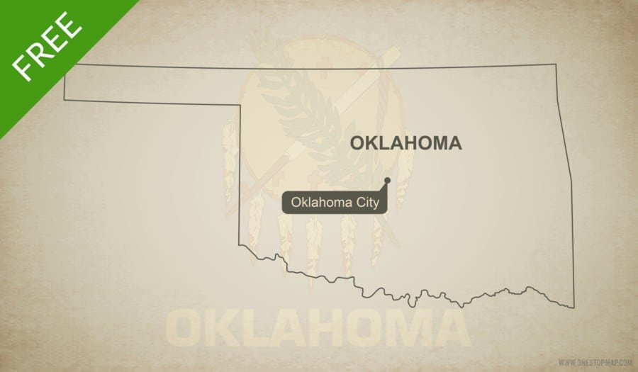Vector Maps of Oklahoma | One Stop Map
