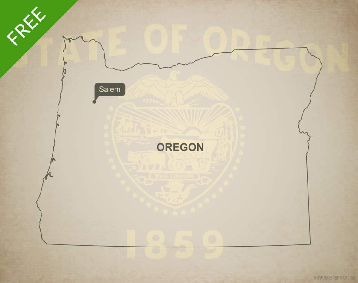 Vector Maps of Oregon | One Stop Map