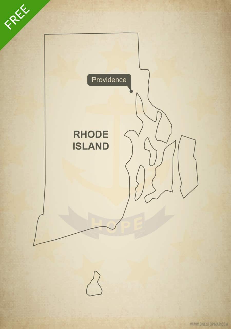 Vector Maps of Rhode Island | One Stop Map