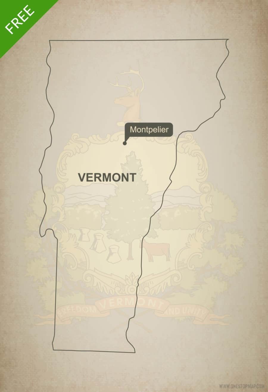 Vector Maps of Vermont | One Stop Map