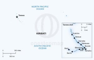 Vector Map of Kiribati Political | One Stop Map