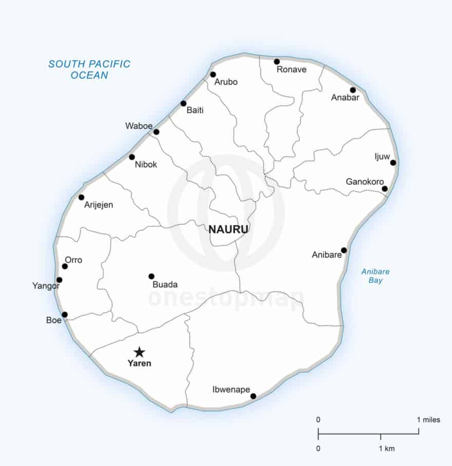 Vector Maps of Nauru | One Stop Map