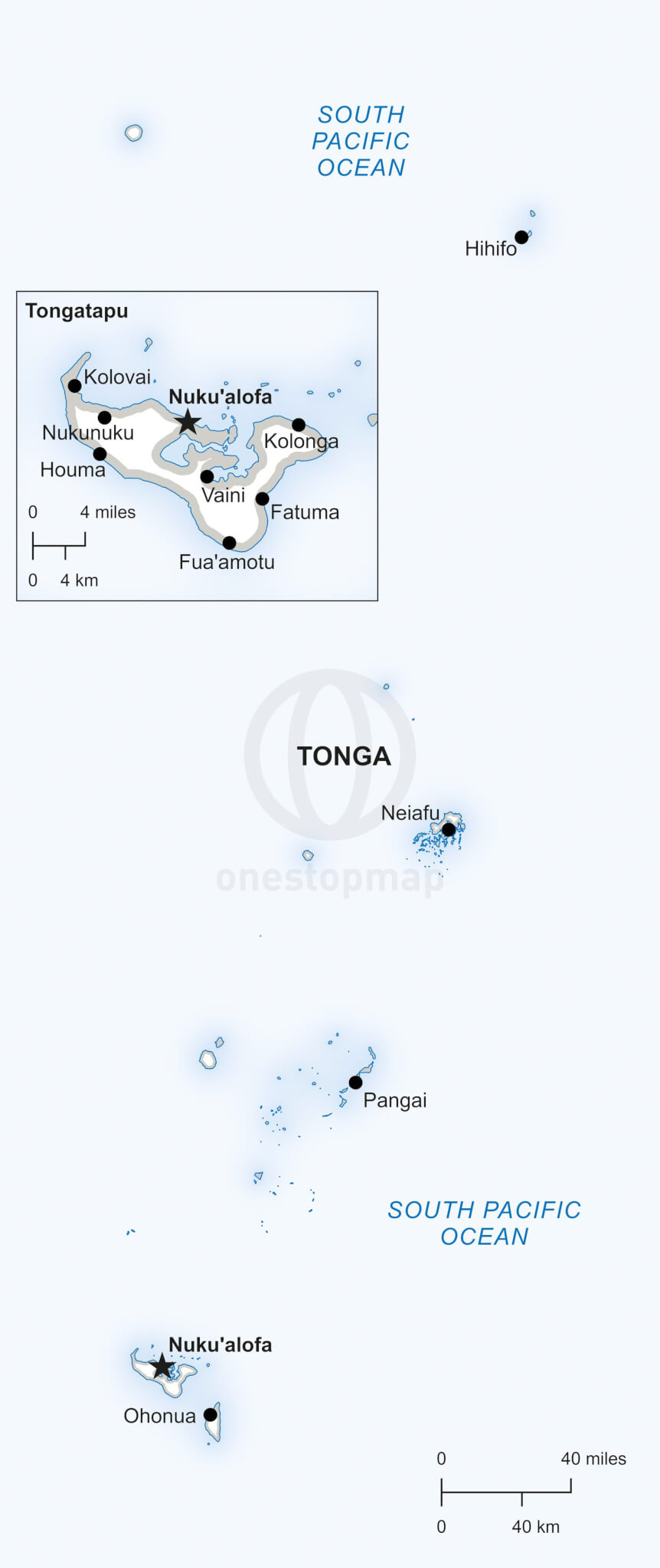 Vector Map of Tonga Political | One Stop Map Vector Map of Tonga Political | One Stop Map
