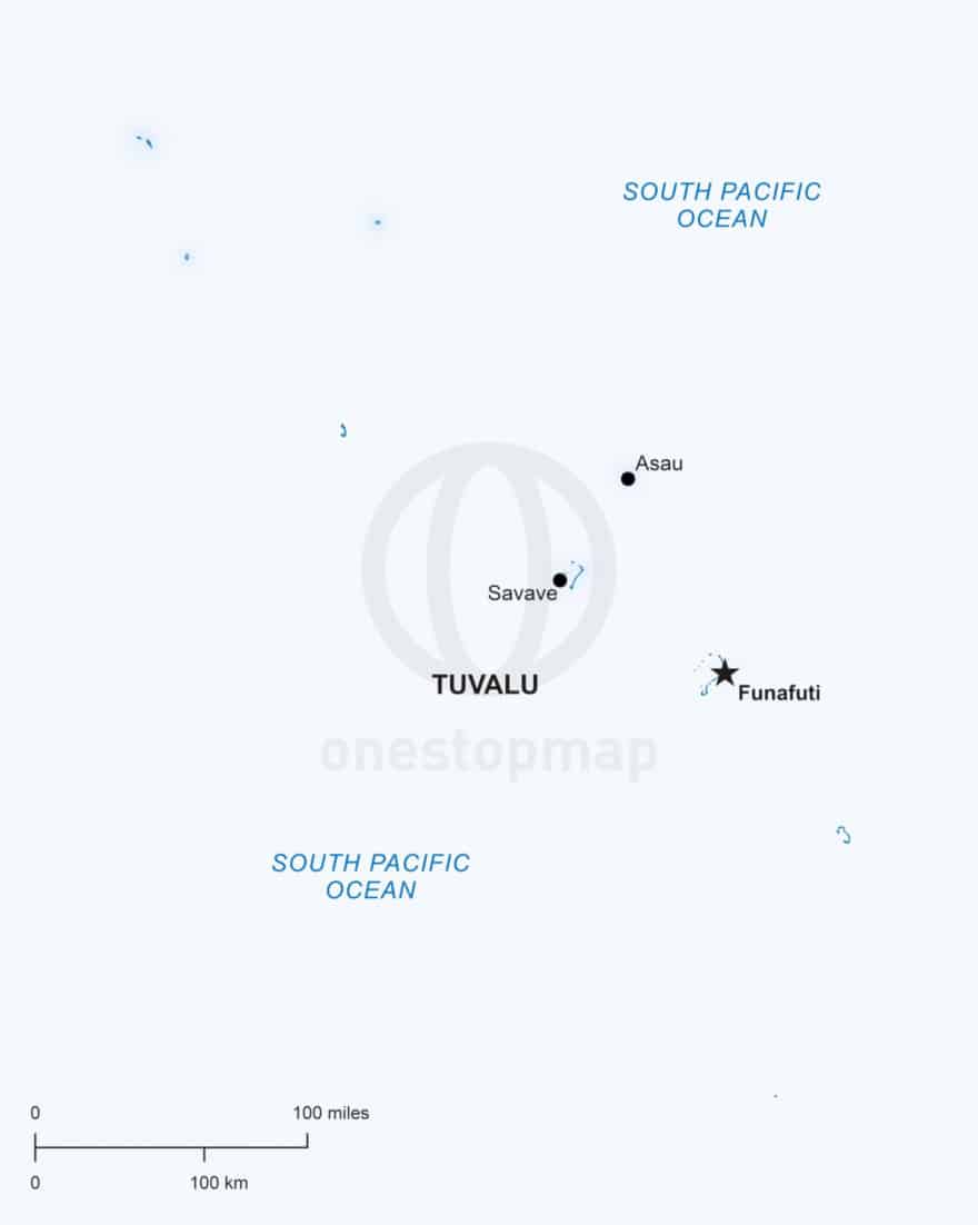 Vector Map of Tuvalu Political | One Stop Map