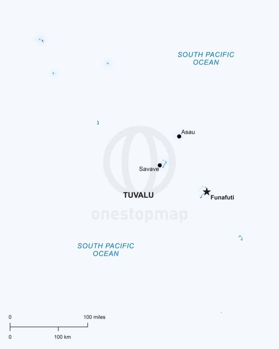 Vector Map of Tuvalu Political | One Stop Map