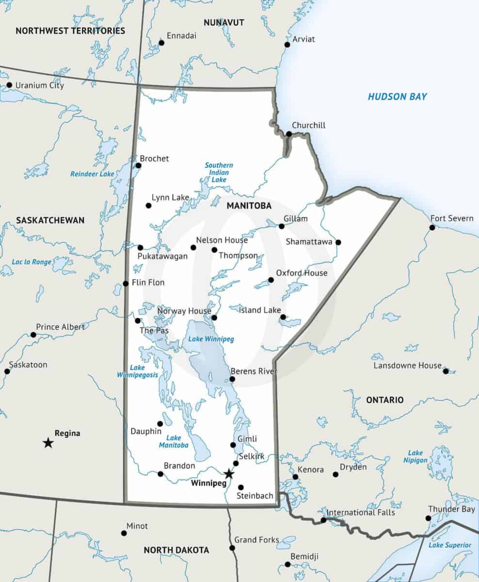 Vector Maps of Manitoba | One Stop Map